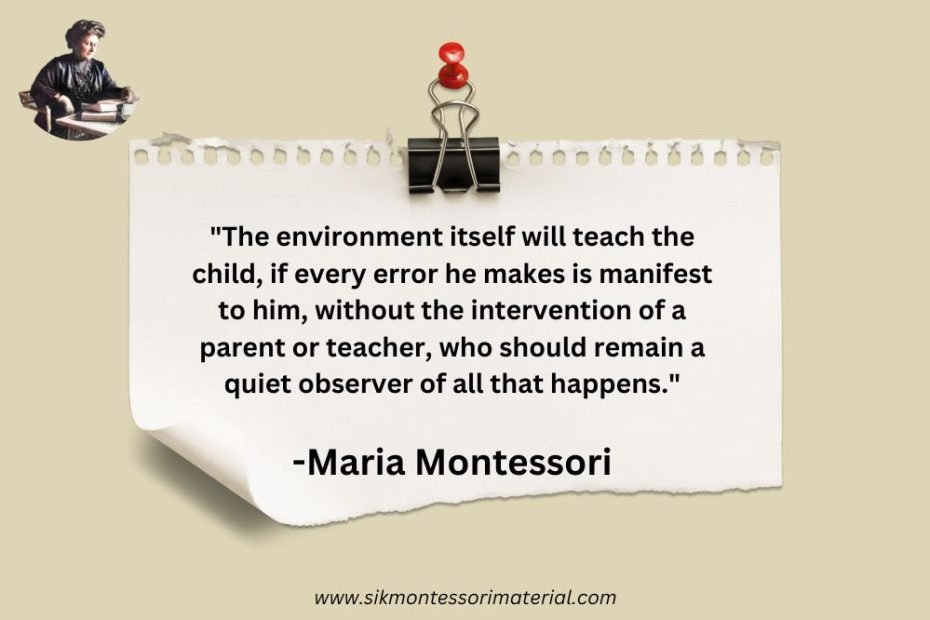 30 Inspirational Maria Montessori Quotes - SIK Montessori Material