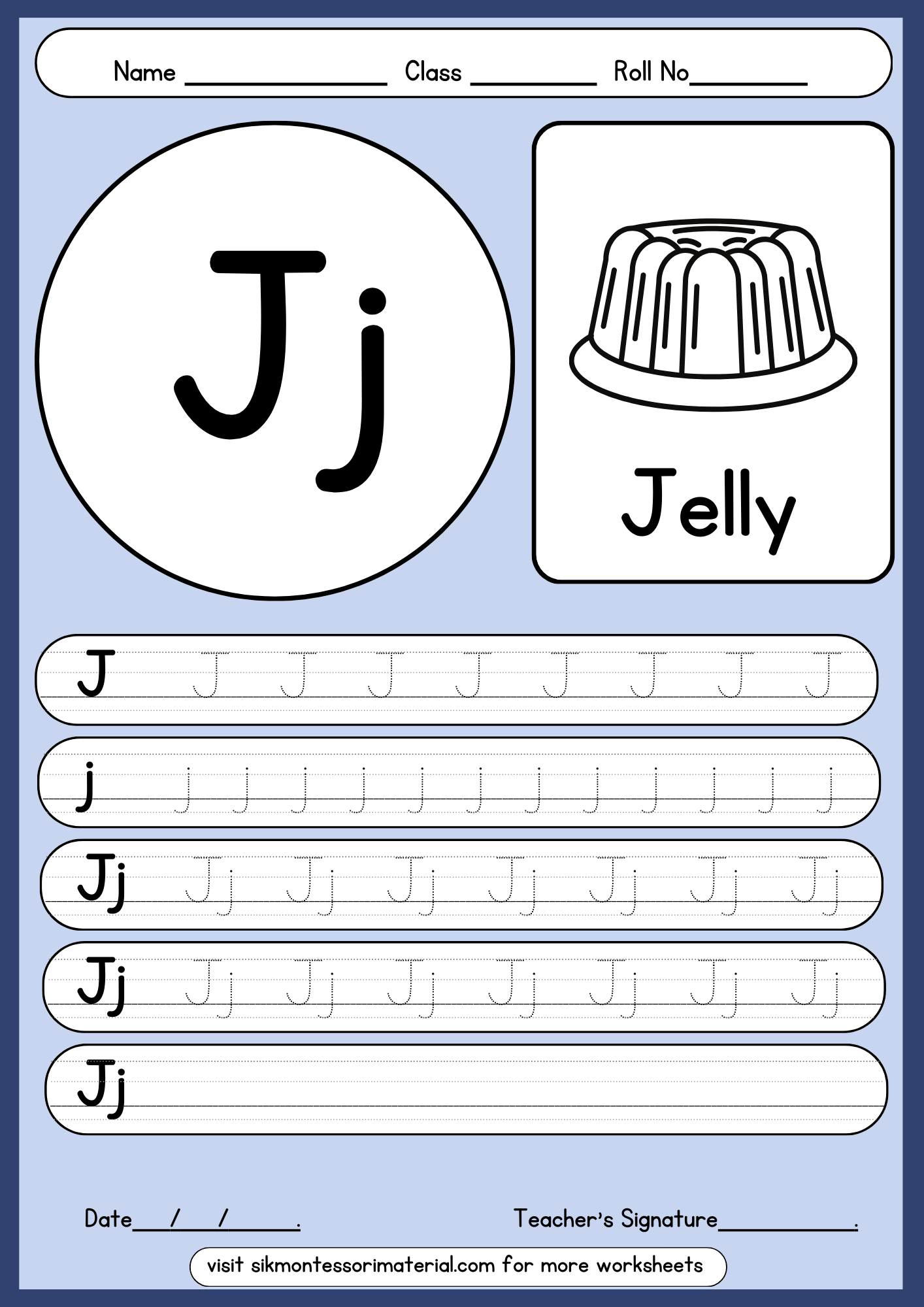 A4 Size Printable Alphabets Tracing Worksheets A to Z - SIK Montessori ...