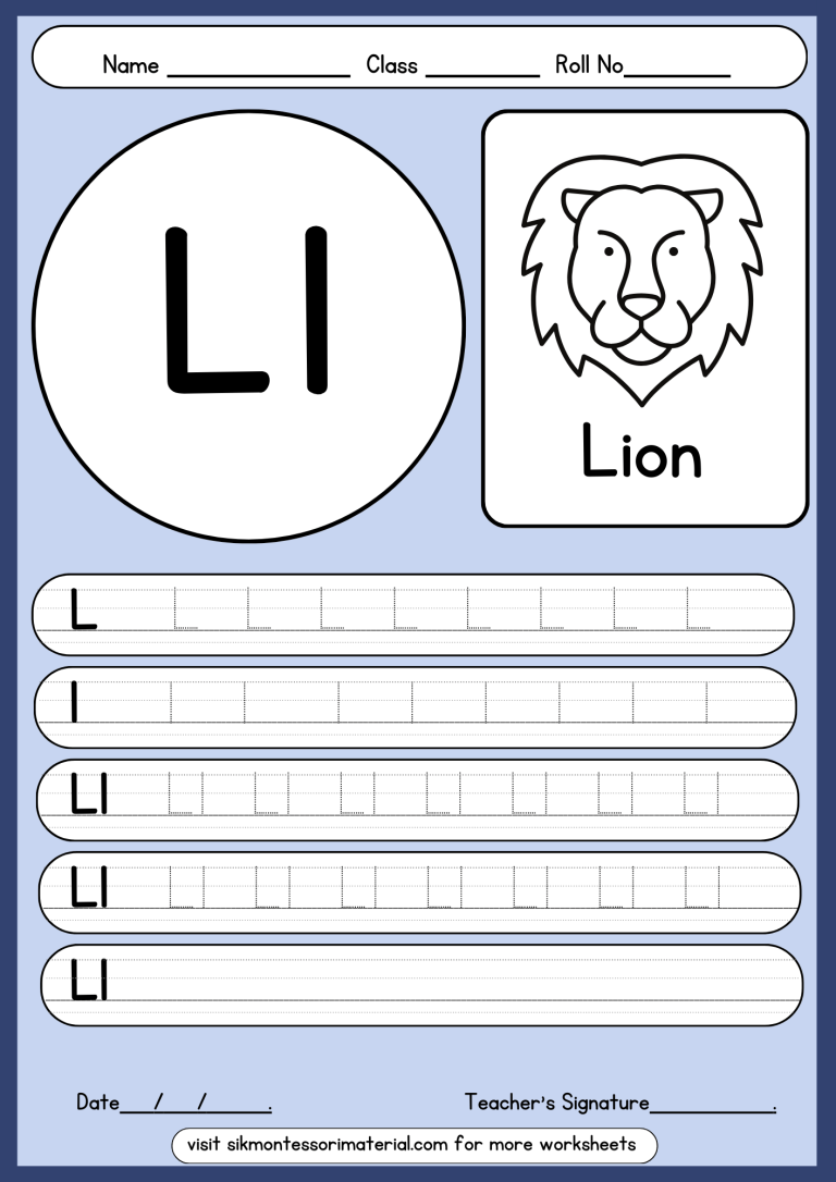 A4 Size Printable Alphabets Tracing Worksheets A to Z - SIK Montessori ...