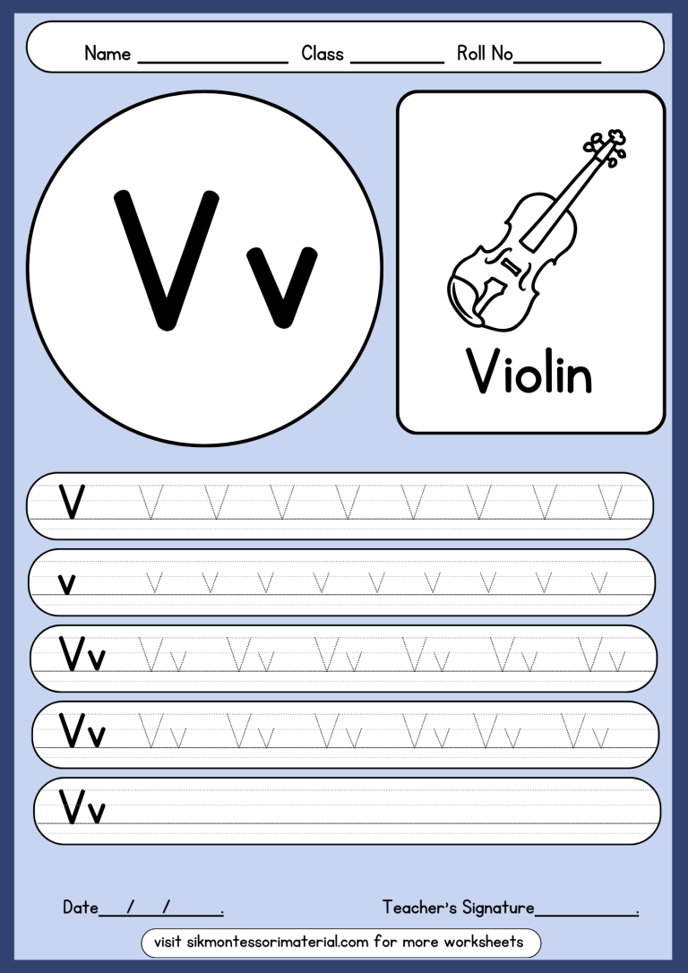 A4 Size Printable Alphabets Tracing Worksheets A to Z - SIK Montessori ...