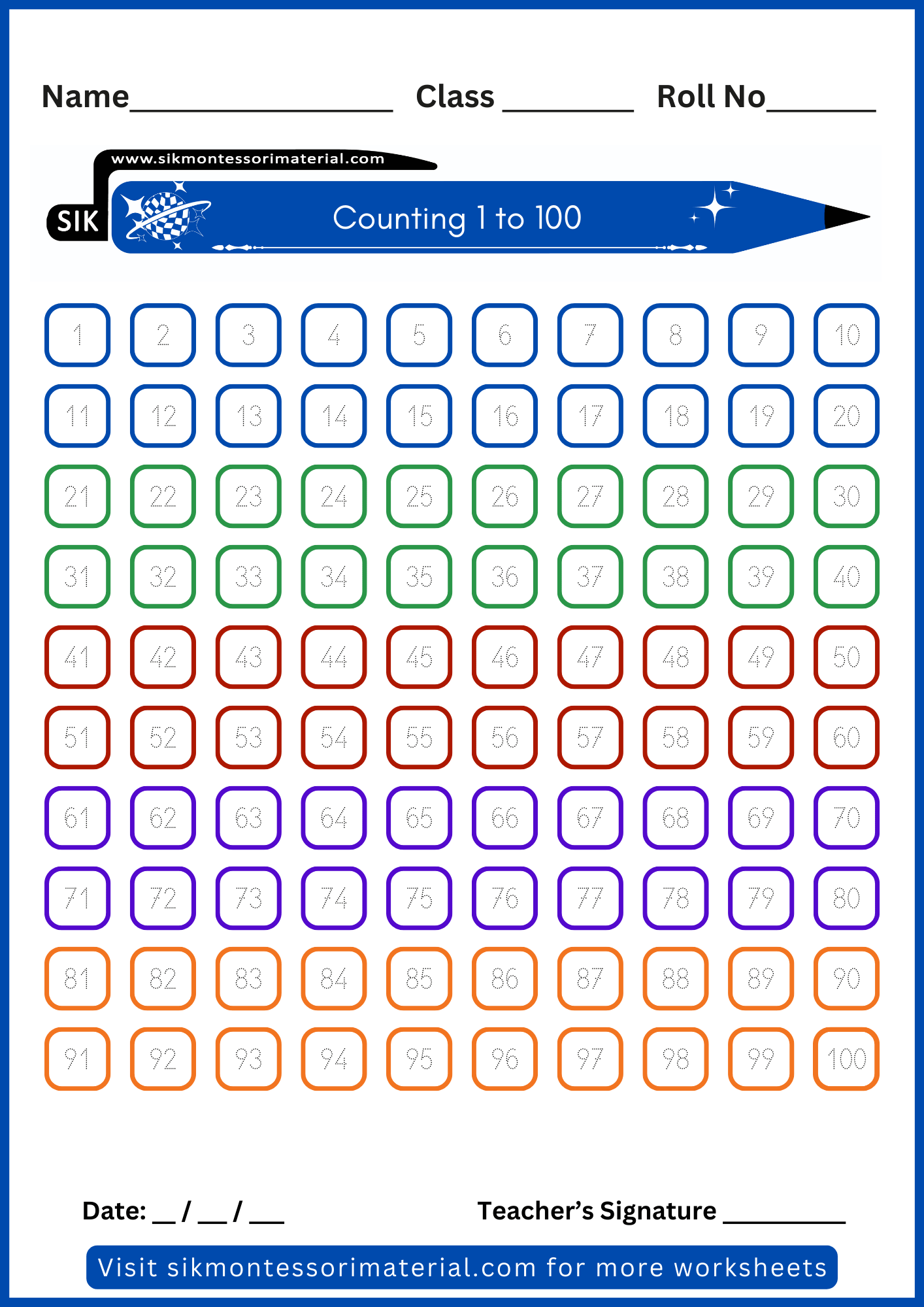 Download Free Number Tracing and Counting Writing Worksheets - SIK ...