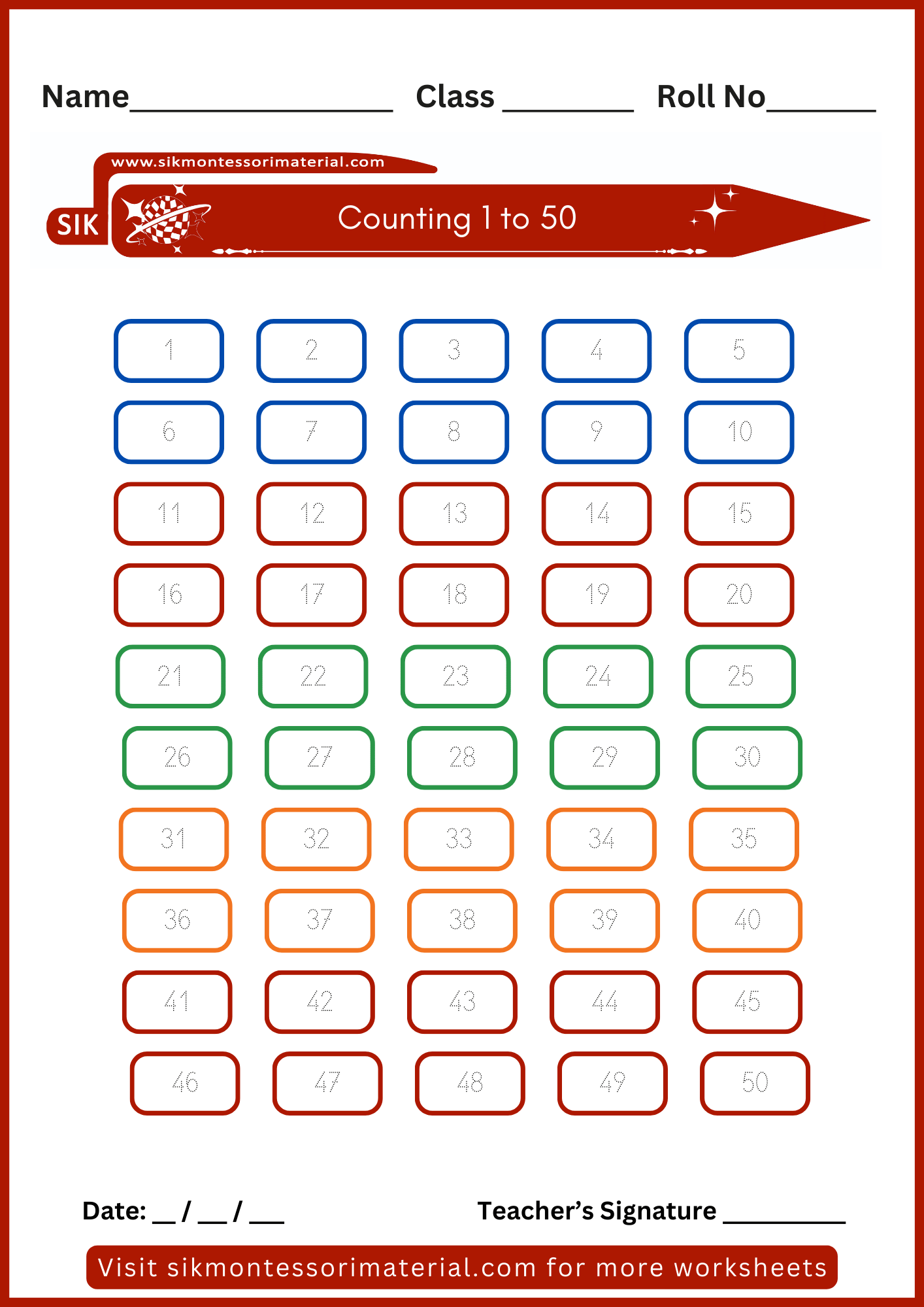 Download Free Number Tracing and Counting Writing Worksheets - SIK ...