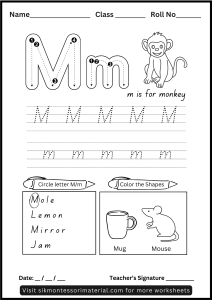 Alphabets Tracing & Letter Recognition Worksheets for Montessori - SIK ...