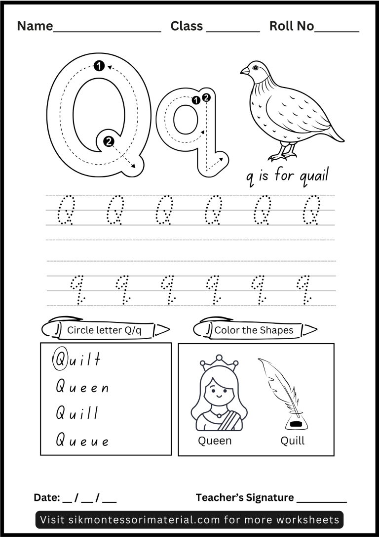 Alphabets Tracing & Letter Recognition Worksheets for Montessori - SIK ...
