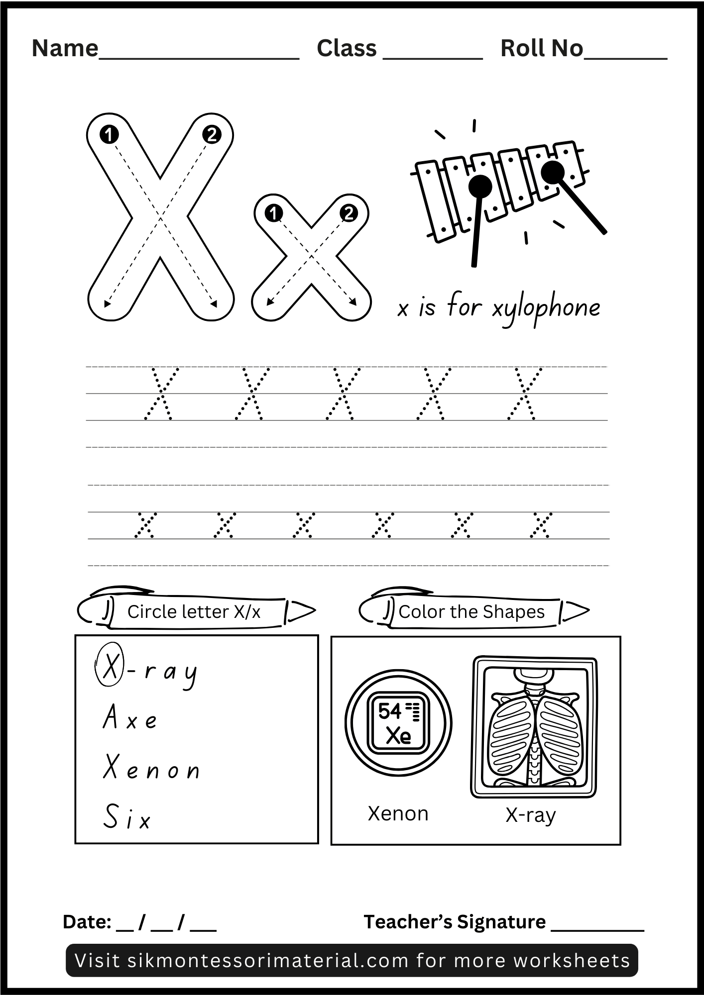 Alphabets Tracing & Letter Recognition Worksheets for Montessori - SIK ...