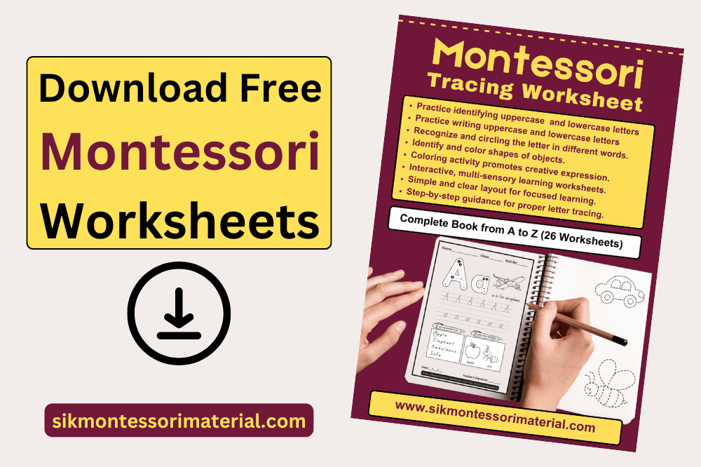 Montessori Worksheets Archives - SIK Montessori Material